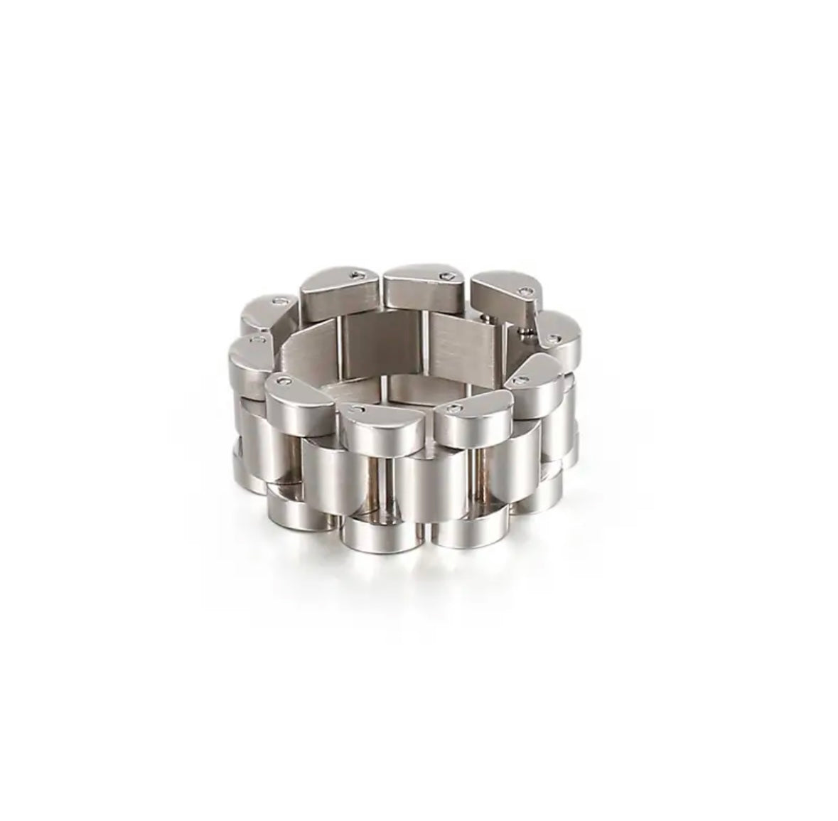 "ROLEX" ZILVEREN RING – slim goud